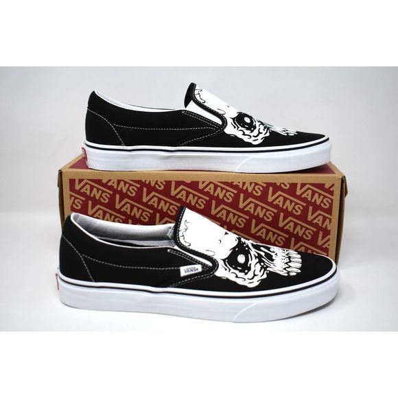 Vans | Shoes | Vans Classic Slipon Tm Glow In The Dark Skulls Black ...